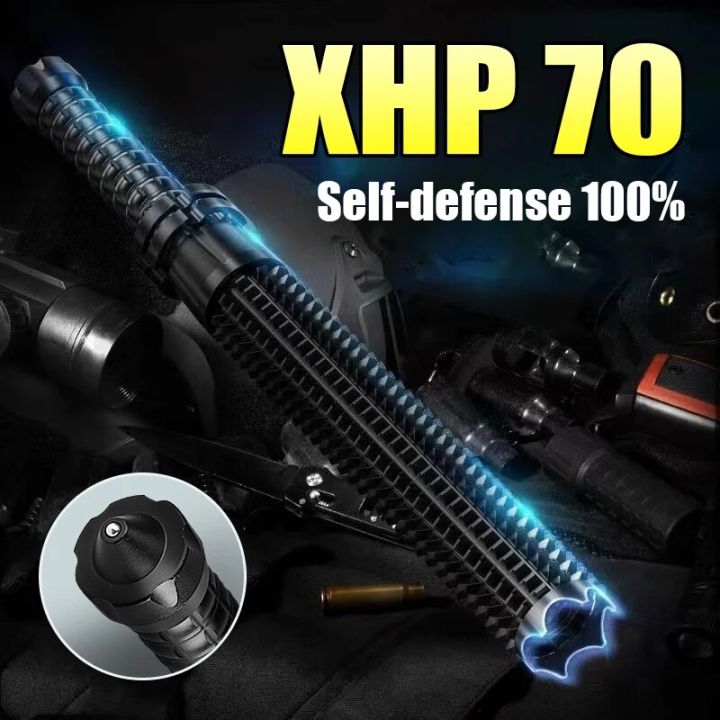 Brightest XHP70 Baseball Bat Flashlight 18650 Battery Rechargeable Led ...