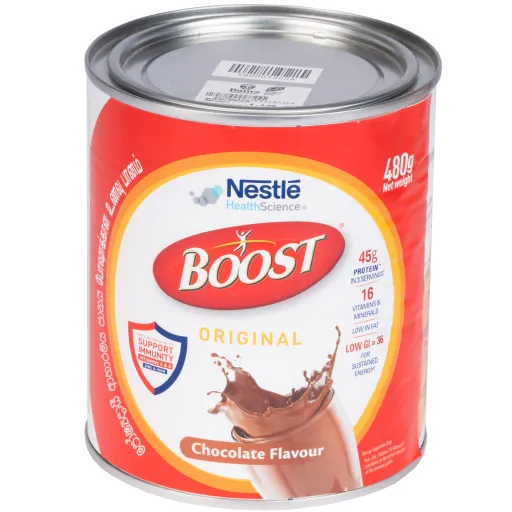 BOOST Chocolate 480G, 45g Protein in 3 servings, 16 Vitamins & Minerals ...
