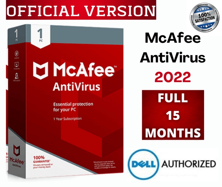 McAfee AntiVirus Security - 1 User, 15 Months (Email Delivery, No CD ...