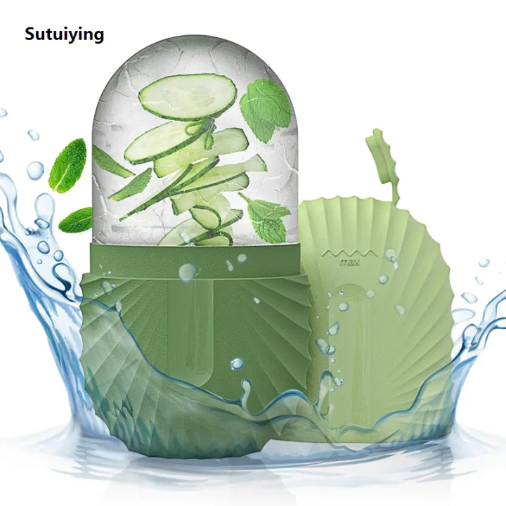 Sutuiying Ice Face Roller Ice Cube Beauty Massage Silicone Ice Mold For ...