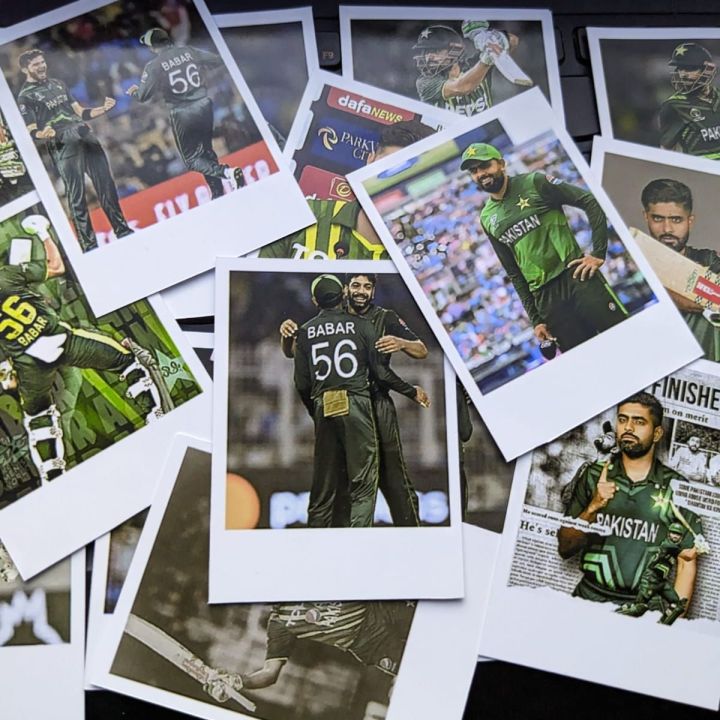 Vorix 15 pcs BABAR AZAM polaroid pack cards for cricket fans pakistan ...