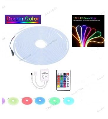 1m,2m RGB Flexible Silicone Neon LED Light Strip with Controller ...