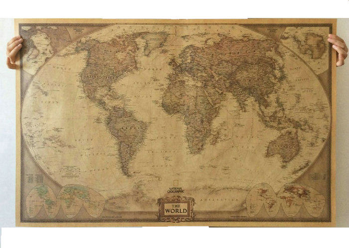 【Hottest Trends】World Map Paper Posters Retro Vintage Style Retro In ...