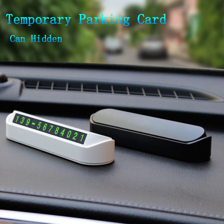 Car Temporary Parking Card Phone Number Card Plate Telephone Number Car ...