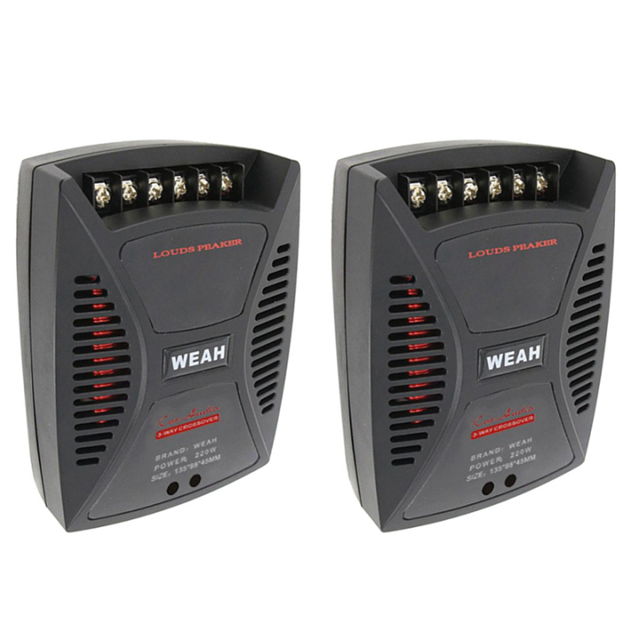 2X 3 Way Car Speaker Audio Crossover Treble+Alto+Bass Crossover HiFi ...