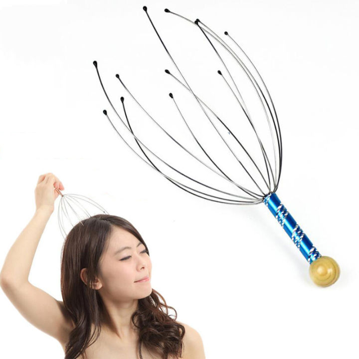 Head Massager Therapy Stainless Wire Hand Held Head Scalp Massager 4440