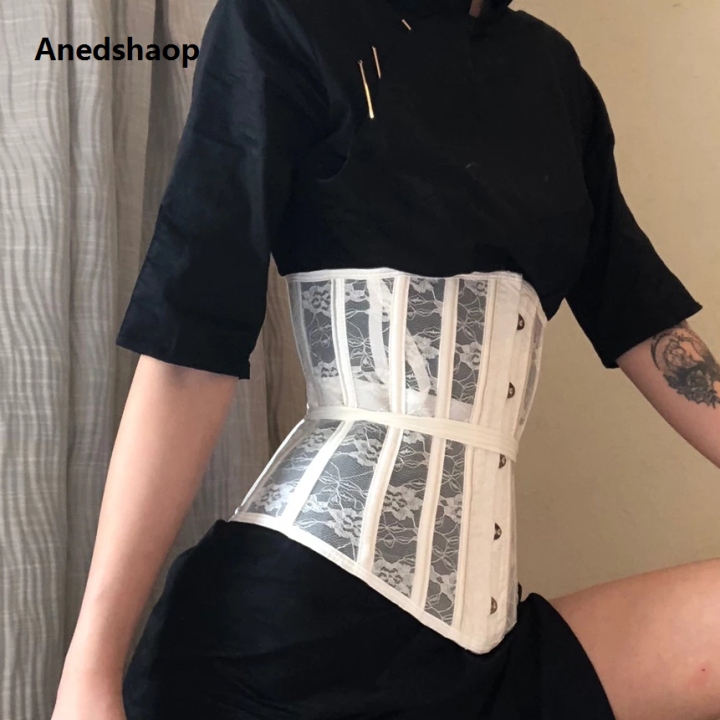 Anedshaop Steel Boned Corset Lace Corset Underbust Corset Corset lace ...