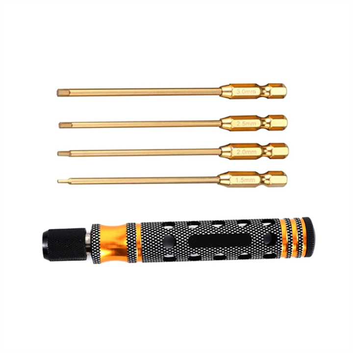 Hexagon Screwdriver Set 1.5, 2.0, 2.5, 3.0mm Quick Change Allen Key ...