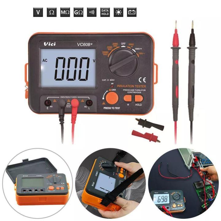 Digital Megger Handheld Resistance Meter High Voltage Reliable ...