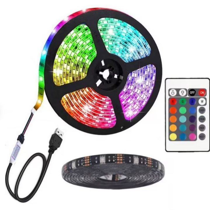 LED RGB Strip light 5m Full set with infrared Remote Control | Daraz.lk