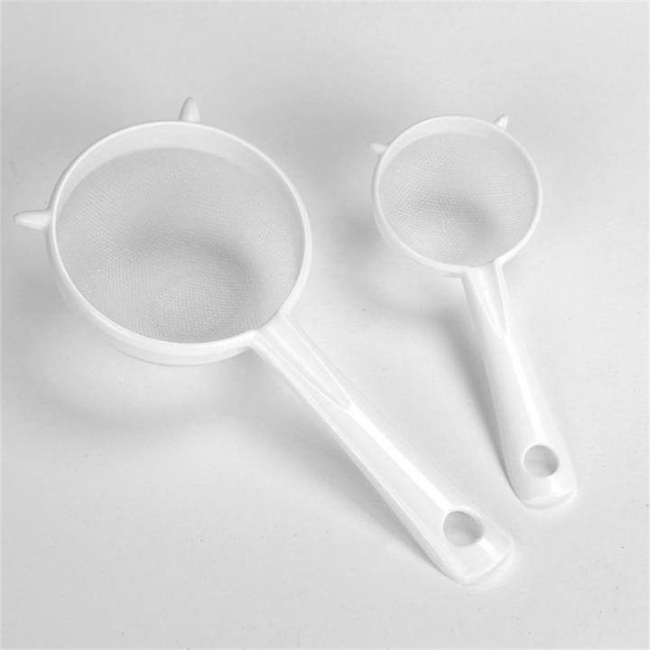 Handheld Plastic Screen Mesh Tea Leaf Strainer Flour Sieve Colander Soy ...
