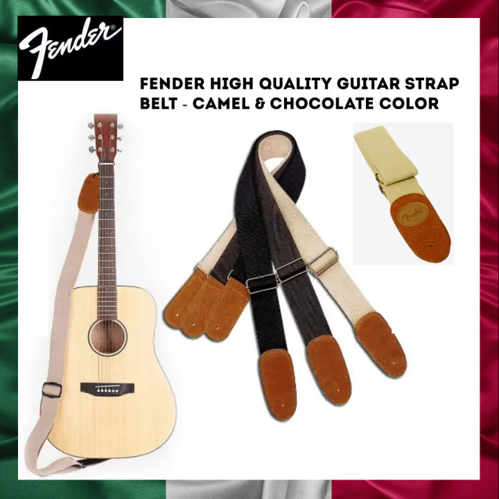 Fender High Quality Guitar Strap Belt - Camel & Chocolate Color | Daraz.lk