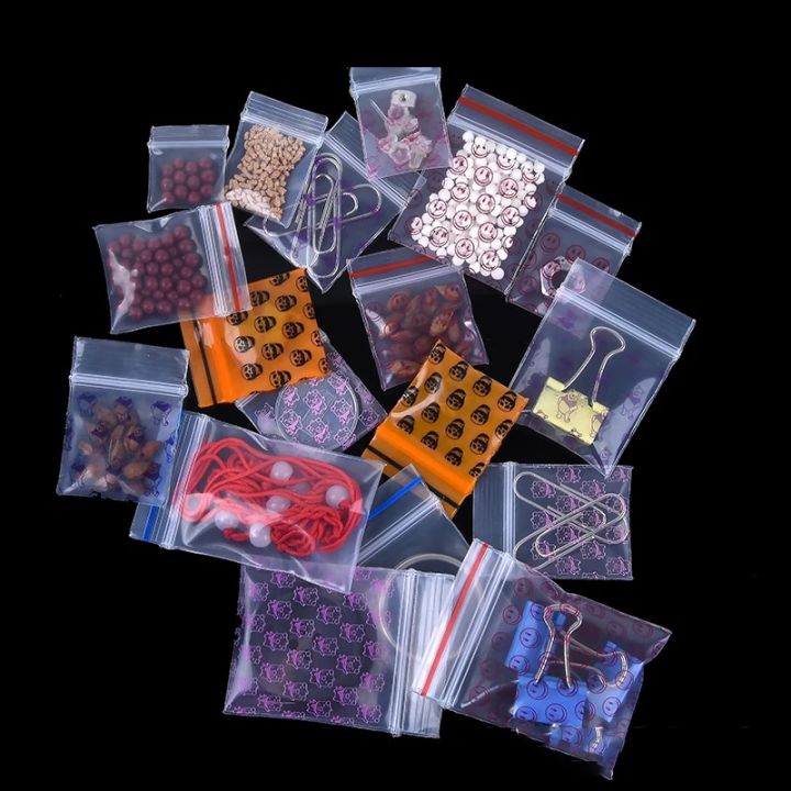 zip lock bags 500PCS Mini Clear PE Zip Lock Bags Small Items Storage ...