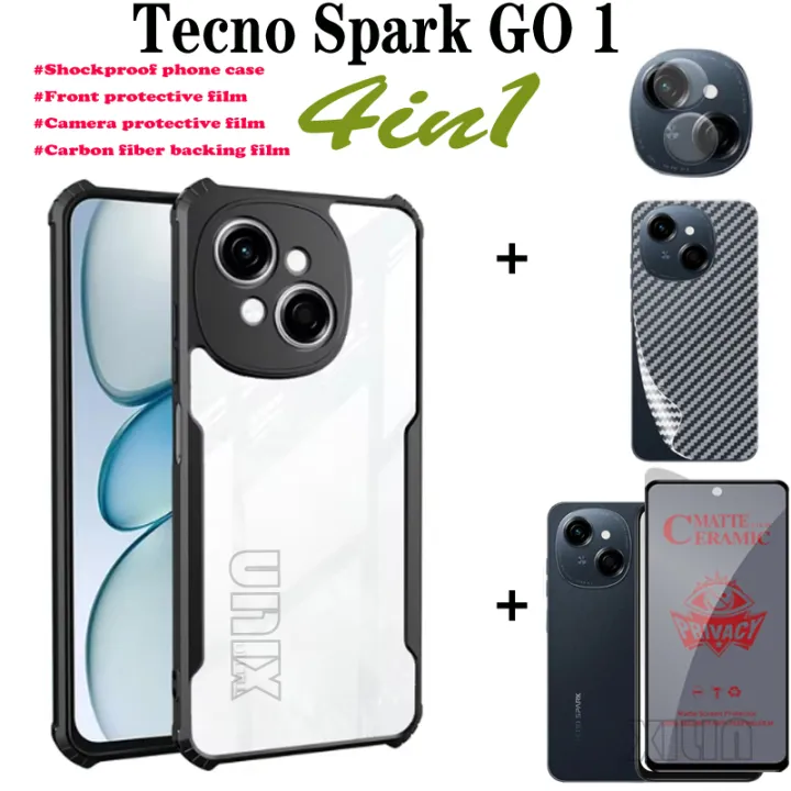 4IN1 Tecno Spark GO 1 1S GO 2025/Tecno pop 9 Transparent Air-bag ...