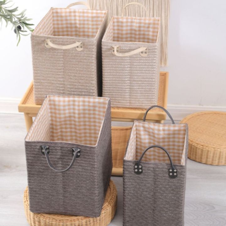 Home Organizer Foldable Woven Storage Basket Handmade Large Capacity ...