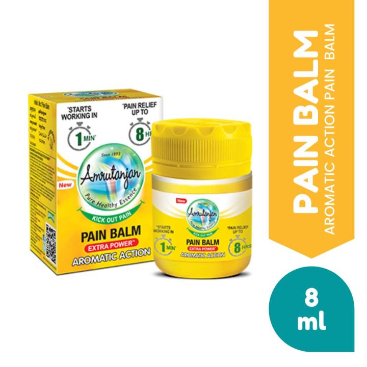 Amrutanjan Aromatic Action Pain Relief Balm Extra Power - 8ml | Daraz.lk