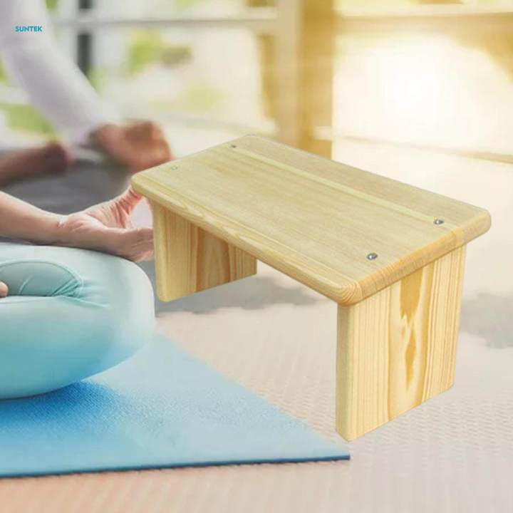 Meditation Bench for Extended Practice Yoga Bench for Prayer Low Seat ...