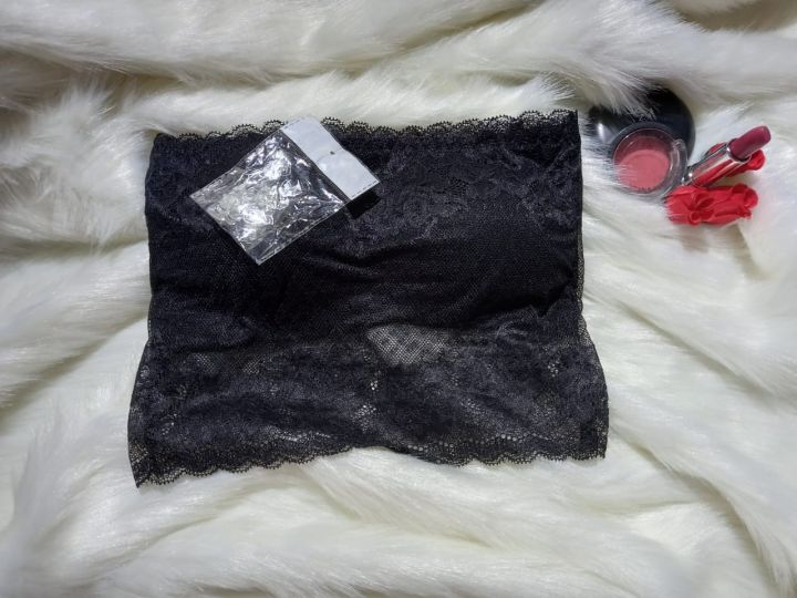 Stylish & Fashionable Lace Tube Bra With removable strap | Daraz.lk