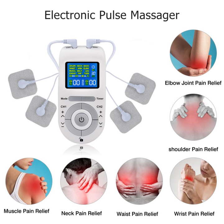 12/15 Models Electronic Pulse Massager Tens EMS Machine Massager ...
