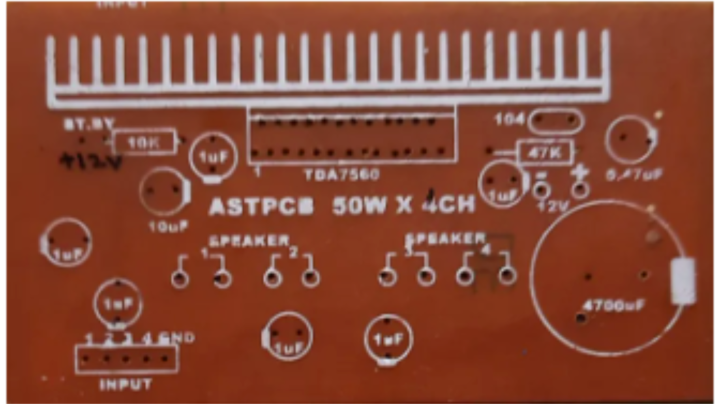 TDA7560 (TDA7388) IC Stereo Amplifier 200W (50W X 4) DIY PCB Kit 12V, 10ADC | Daraz.lk