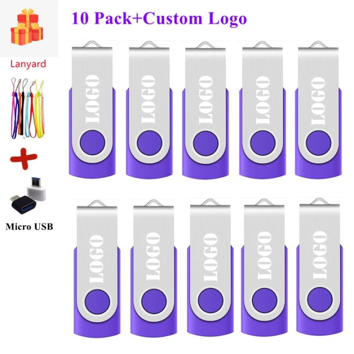 【64MB Purple Color】 10 pack Cle Usb Flash Drives 128GB Metal Waterproof ...