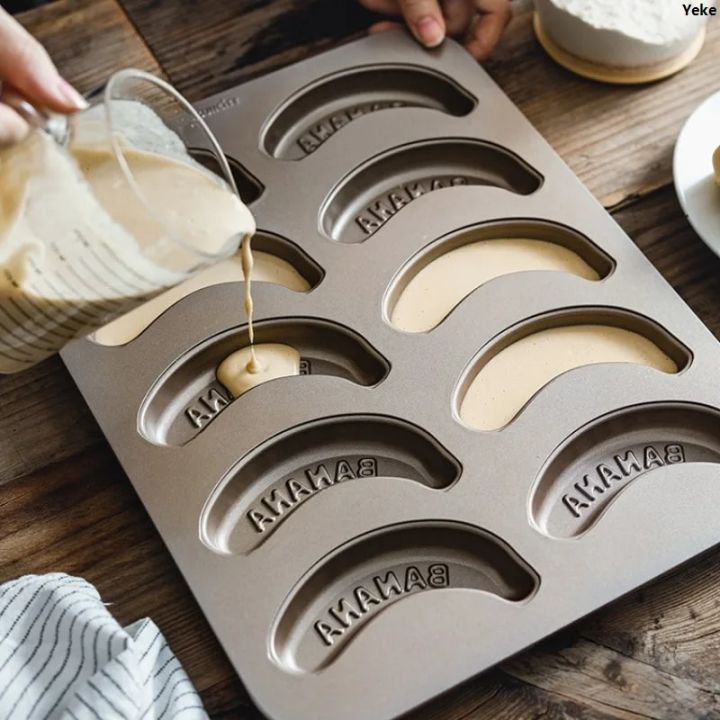 YekeBargain price 10Cup Banana Cake Mold Metal Non-Stick Muffin Baking ...