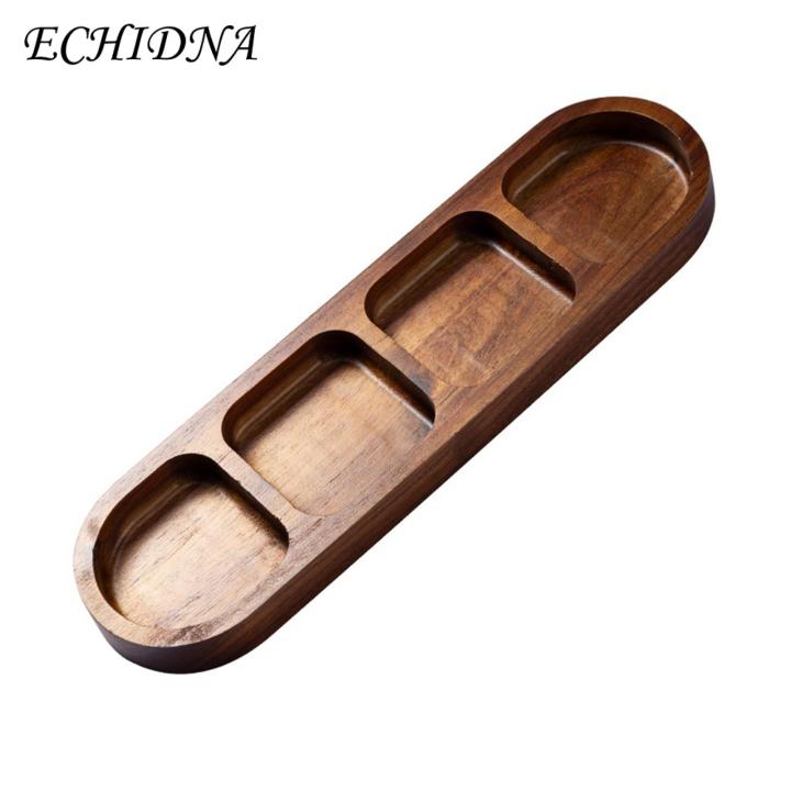 Wooden Snack Tray Handcrafted Wooden Serving Tray with Divided ...