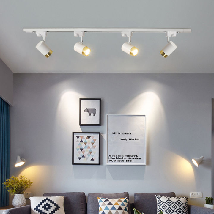 Full Set Led Track Light Fixture Rail 110-220V COB Ceiling Track Lamp ...