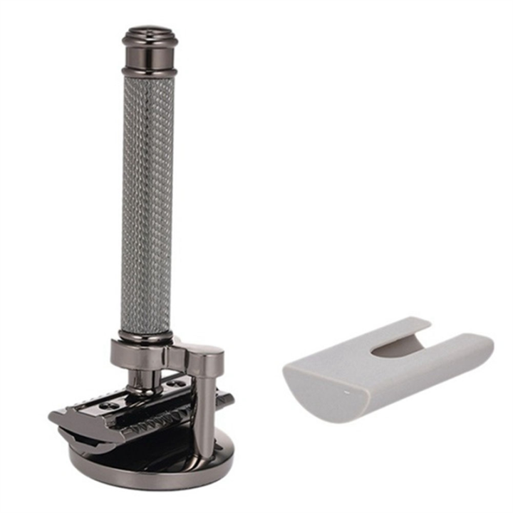 Grey Black Adjustable Double Edge Classic Safety Man Shaving with Base ...