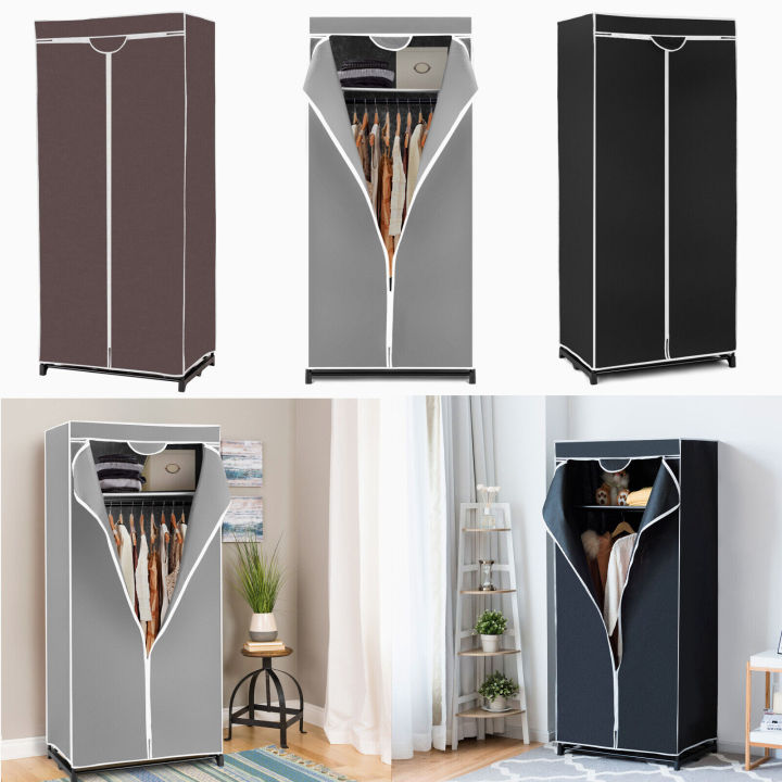 Fabric Wardrobe Portable Single Clothes Closet Foldable Garmen Storage ...