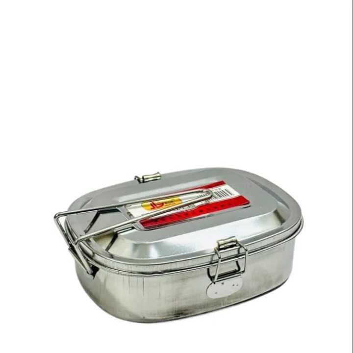 Premium Quality Silver Tiffin Box With With Double Lock | Daraz.lk