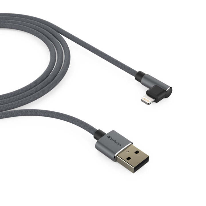 Verbatim 120Cm L-Shaped Mfi Lightning Cable - Usb To Lightning - 66191 ...