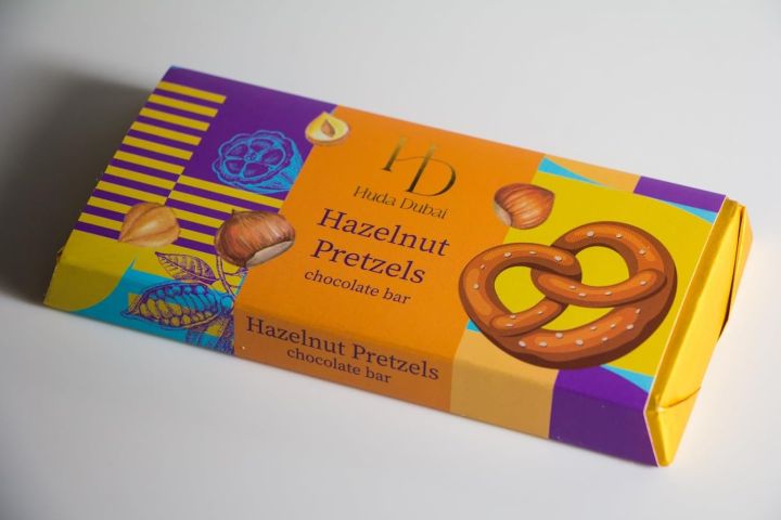 HUDA Dubai Chocolate Kunafa Hazelnut Pretzels flavor Freshly Made With ...