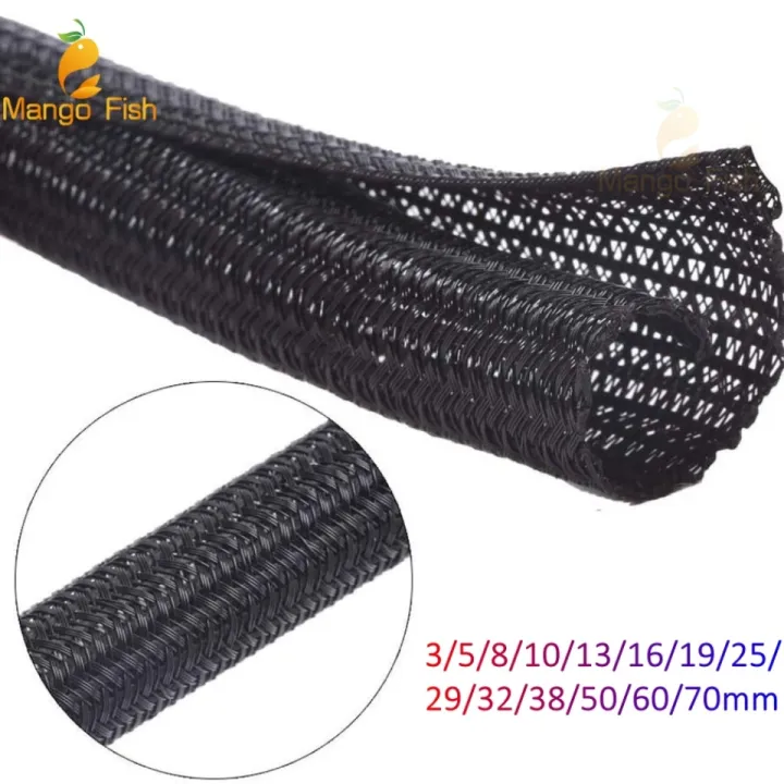 1/5M Expandable Sleeving Self Close Braided PET Insulate Cable Sock ...