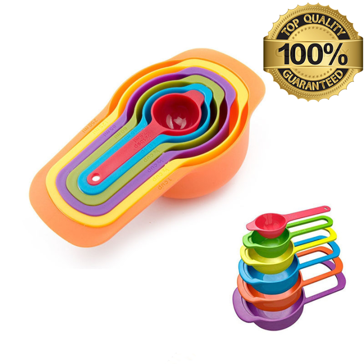 High Quality Measuring Cup Set 6 Pcs - Multi colour | Daraz.lk