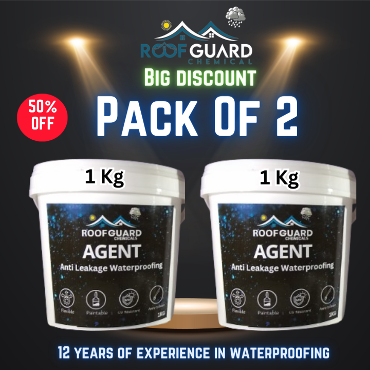 Roof Guard Chemicals,Pack of 2,1KG + 1KG,Waterproofing Chemical,Free ...