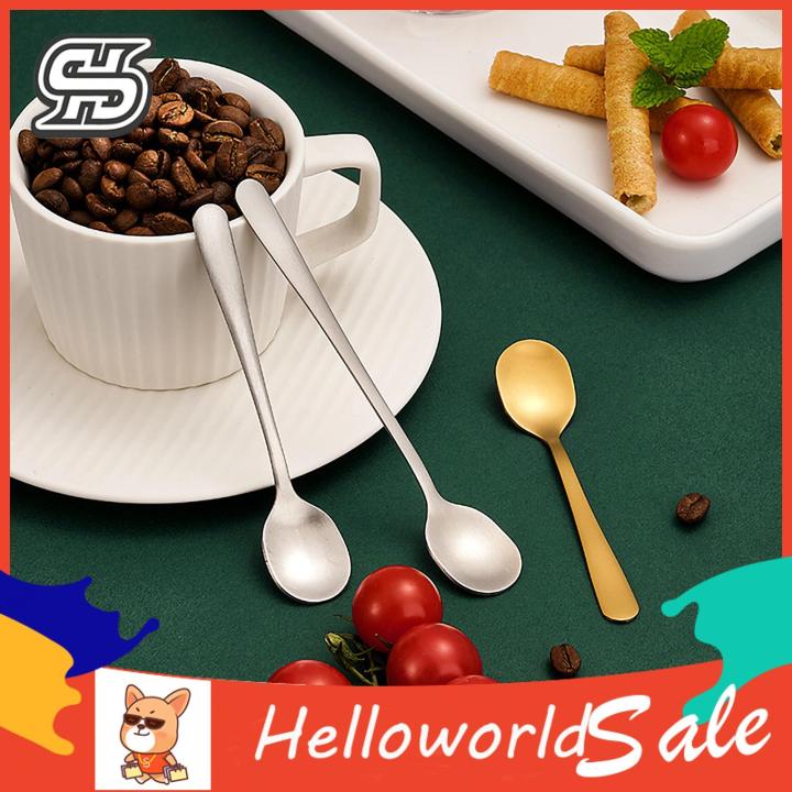 HelloWorld Coffee Spoon Long Handle Dishwasher Safe Cocktail Stirrer ...