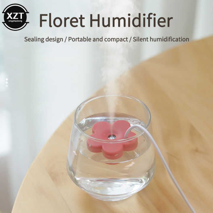 Portable USB Petal-shaped Air Humidifier Mini Ultrasonic Aromatherapy ...