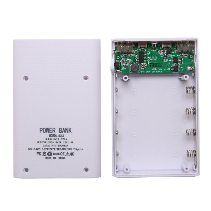 DIY Power Bank Case Charge Storage Box 4pcs 18650 5V 10W Dual USB Type ...
