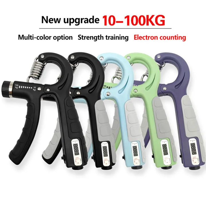 1Pc Adjustable Grip Strength Trainer 100KG Smart Counting Hand Grip ...