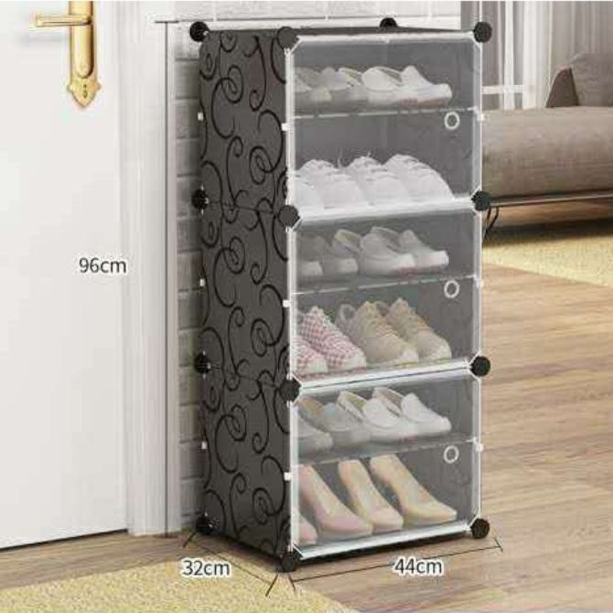 Storage Cabinet 5 Layer DIY Rack Shoe Cabinet Shoe Rack Filing Cabinet ...