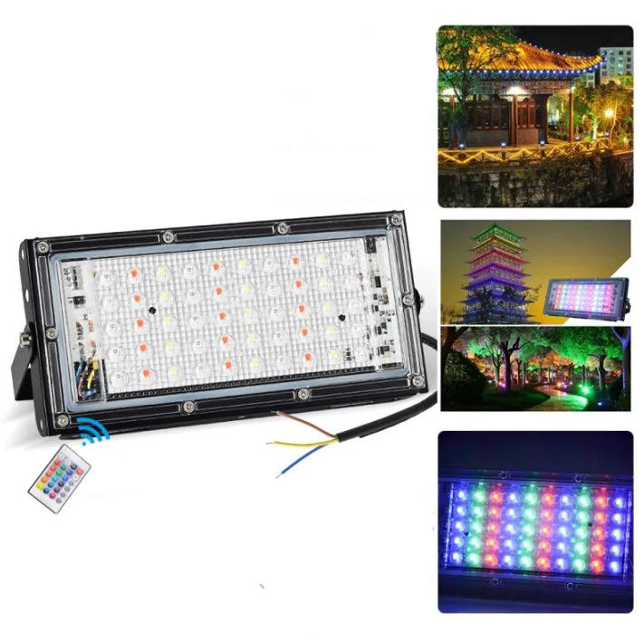 50W LED Light RGB FLOOD Light 220v | Daraz.lk