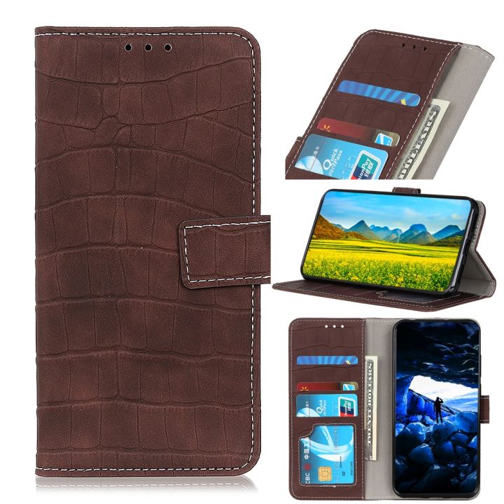For OnePlus Nord 2T Magnetic Crocodile Texture Horizontal Flip Leather ...