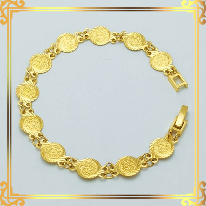 Bracelet (7mm/11MM) 24K Gold Plated (Rantai Tangan EMas Korea) | Daraz.lk