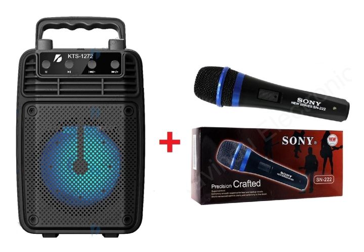 Bluetooth Rechargeable Speaker KTS-1272 with SN-222 Microphone Combo ...