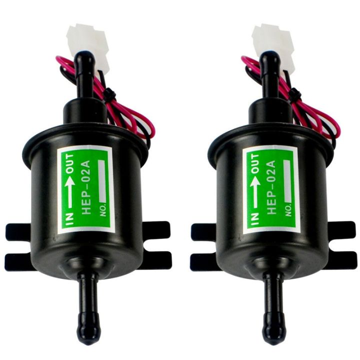 2X Universal 12V Heavy Duty Electric Fuel Pump Metal Solid Petrol ...