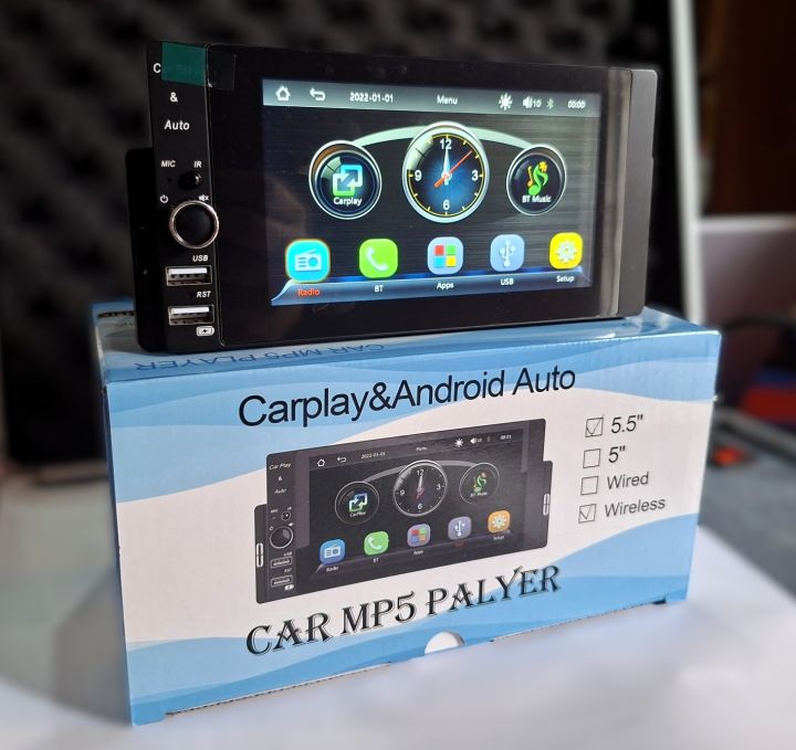 Car Radio MP5 Player 1 Din Bluetooth HD 5.5" Touch Screen Multimedia FM ...