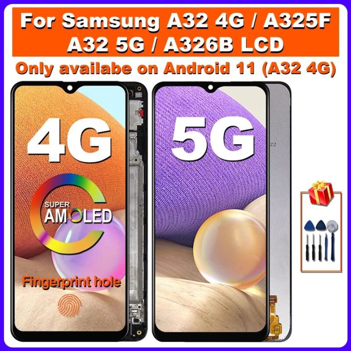 AMOLED For Samsung Galaxy A32 4G LCD SM-A325F SM-A325M Display Touch ...