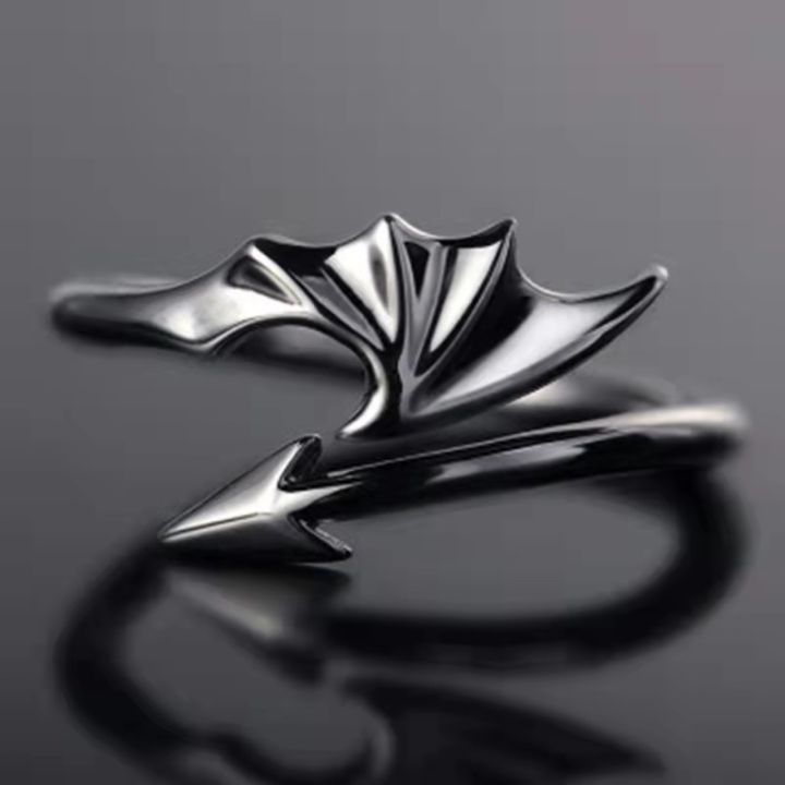 【Good sharing!】Angel Devil Ring for Men and Women Kiss Ring for Bridge ...
