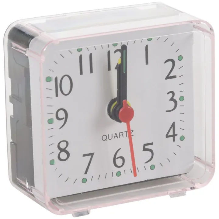 2Pcs Portable Cute Mini Cartoon Multi-Function Table Clocks（White ...